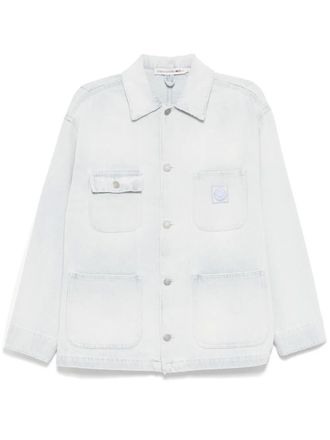Joshua Sanders veste en jean &agrave; patch logo - Bleu
