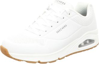 Skechers Herren Uno Stand On Air Sneaker, White Durabuck Trim, 41.5 EU