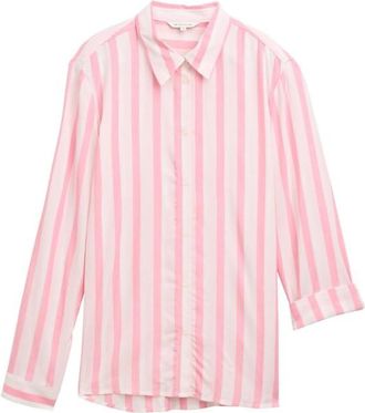 Tom Tailor Damen 1045245 Bluse, 37188-Bright Rose Woven Stripe, 44