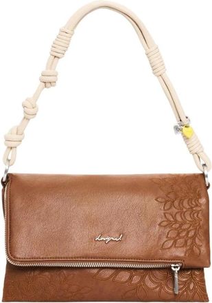 Desigual Femme, Sacs, Beige, Taille: ONE Size Sac &agrave; main avec fermeture &eacute;clair et bandouli&egrave;re