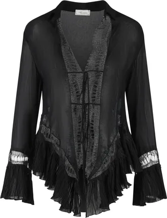 Blumarine Chemise en viscose noire Blumarine