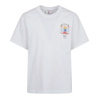 Casablanca Homme, Tops, Blanc, Taille: S T-shirt blanc pour hommes Aw25