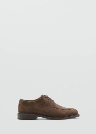 Mango Chaussures costume cuir su&egrave;de marron moyen - Homme - 39 - MANGO MAN