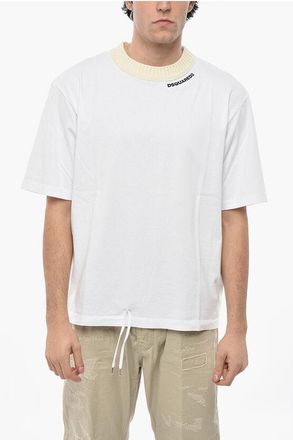 Dsquared2 Cotton LOOSE FIT Crew-neck T-shirt with Rib Edge size Xxl