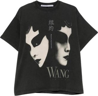 Alexander Wang Washed Graphic Tee - - Tops - Damen - Schwarzk - M
