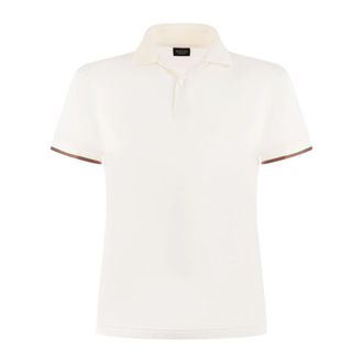 Gucci Polo-Shirt aus Seidenjersey mit Web-Streifen - - Tops - Herren - Wei&szlig; - S