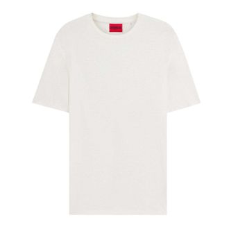 HUGO BOSS Hugo - T-Shirt f&uuml;r Herren, Rundhalsausschnitt, leger, kurz&auml;rmlig (Nat&uuml;rlich)