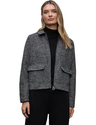 Street One Damen 2117089 Melierte Jacke, Schwarz, 46