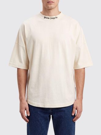 Palm Angels Locker geschnittenes Baumwoll-T-Shirt mit kontrastierendem Logo
