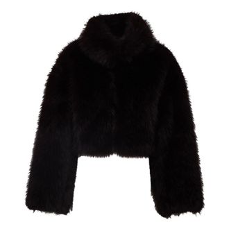 Rotate Kurze Kunstpelzjacke - - Jackets - Damen - Braun - S