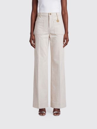 Michael Kors Jean Violette taille haute et jambe large avec breloque d&eacute;corative