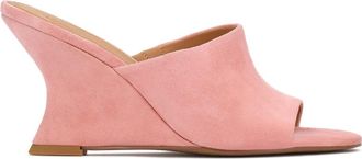 Kazar Femme, Chaussures, Rose, Taille: 39 EU Kazar Tongs rose en daim sur talon plateforme