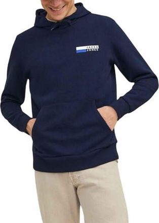 Jack & Jones Jjecorp Logo Sweat Hood Play Noos Sweatshirt à Capuche, Navy Blazer/Print:p4 Small Print, XL Homme
