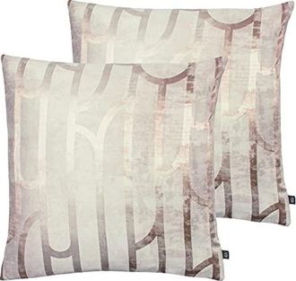 Ashley Wilde Meyer Twin Pack-Feder gefüllte Kissen, Polyester, Quarz/Pulver, 50 x 50cm, 2