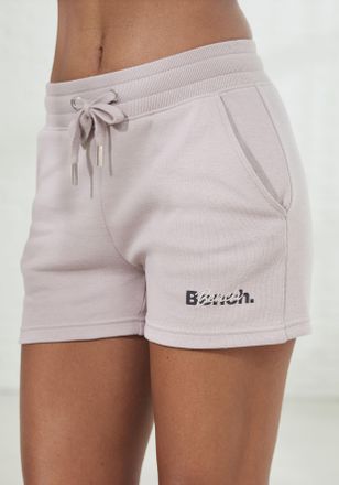 Bench Shorts BENCH. LOUNGEWEAR, Damen, Gr. 32/34, N-Gr, rosa (rauchrosa), Interlock, Obermaterial: 60% Baumwolle, 40% Polyester, bestickt, unifarben, Basic,