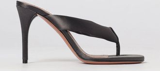 Alaia Satin-Pantoletten mit Zehensteg, offener Spitze und hohem Stiletto-Absatz