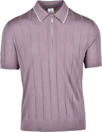 Eleventy Homme, Tops, Violet, Taille: S Polo Chemises