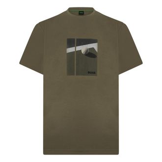 HUGO BOSS Tennis-Artwork T-Shirt - - Tops - Herren - Gr&uuml;n - XL