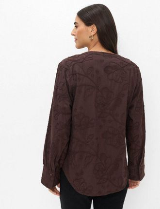 Brax Klassische Bluse Style VELIA Embroidery: Bluse aus reiner Baumwolle