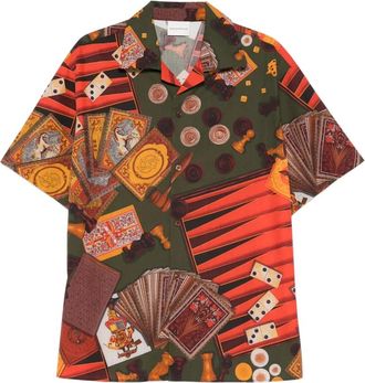 Dr&ocirc;le de Monsieur Homme, Chemises, Multicolore, Taille: 2XL Chemise &agrave; Manches Courtes &agrave; Motifs Casino