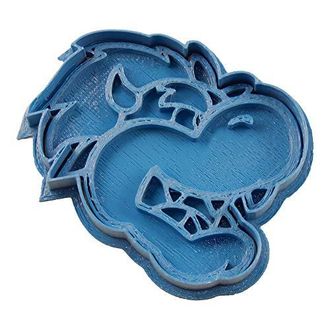 Cuticuter Bowser Gesicht Mario Bros Ausstecher, Blau, 8 x 7 x 1,5 cm