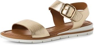 Tamaris Femme Damen 1-28133-44 Sandale Plate, Doré, 38 EU