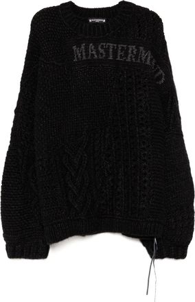MASTERMIND WORLD Pullover mit Jacquard-Logo - Schwarz
