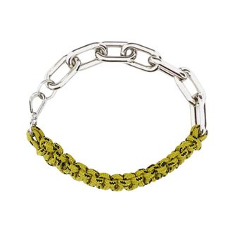 Plan C Plan C, Femme, Accessoires, Multicolore, Taille: ONE Size Collier cha&icirc;ne avec cordon tress&eacute;