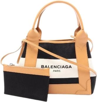 Balenciaga Sac bandouli&egrave;re 2-en-1 Cabas XS Marine Pre-owned - Femme - Pre-owned - Noir - Taille: ONE Size