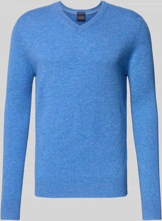 Christian Berg Strickpullover aus Wolle-Kaschmir-Mix mit V-Ausschnitt