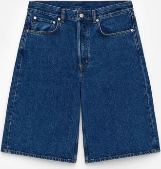 Arket Lange Jeansshorts -Blau