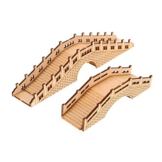BESPORTBLE 2 St&uuml;ck Selbstgemacht Holz Miniaturbr&uuml;ckenmodell Antike Bogenbr&uuml;cke Naturbelassenes Holz f&uuml;r Bonsai und Mikrolandschaften Bausatz zum Selbstbauen