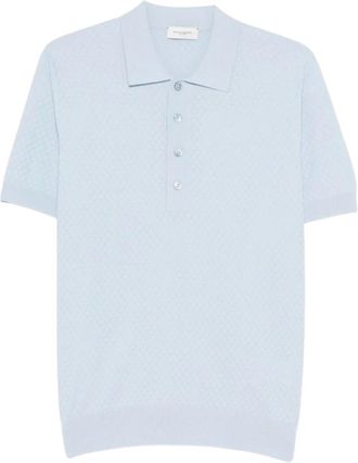 Paolo Pecora Homme, Tops, Bleu, Taille: L Polo Pull Tricot
