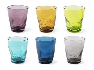 Excelsa Color Wave Lot de 6 verres à eau, verre