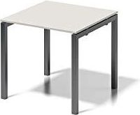 Bisley Cito Schreibtisch, 740 mm höhenfixes U-Gestell, Metall, Gw334 Dekor Grauweiß, Gestell Anthrazitgrau, 80 x 80 x 74 cm