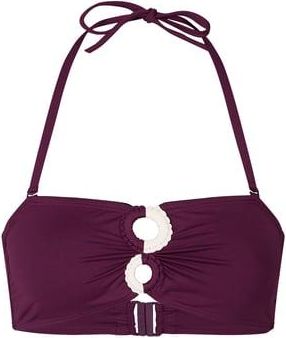 D Nu D Haut de maillot bandeau &agrave; d&eacute;tail macram&eacute;