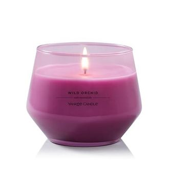 Yankee Candle Company Studio Duftkerze | Mittelgroße Kerze Wild Orchid | Lang brennende Kerzen: 35-50 Stunden | Stilvoll designtes Glas| Perfekte Geschenke für Frauen, für 