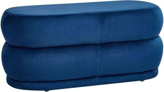 Beliani Bank ELLENDALE Samtstoff Marineblau