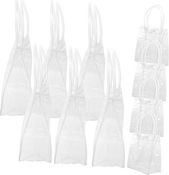 Beaupretty 24 pi&egrave;ces Sac Cadeau Transparent PVC avec Poign&eacute;es Sacs Fourre-tout &agrave; Bouton Emballage Cadeau &Eacute;l&eacute;gant pour F&ecirc;te et Rangement Pratique