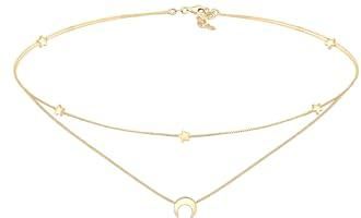 Elli Collier Layer Choker Astro Halbmond Sterne 925 Silber
