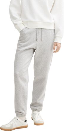 Tom Tailor Damen 1044769 Jogginghose mit weitem Bein, 10411-Grey Melange, XS