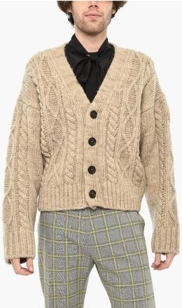 Dsquared2 Wool Blend V-Neck Cardigan with 4 Buttons size Xl