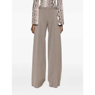 Seafarer Virgin Wool Wide-Leg Trousers - Brown