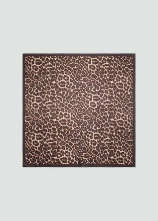Mango Foulard animal print marron - Femme - Taille unique - MANGO