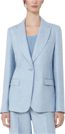 Max Mara Femme, Vestes, Bleu, Taille: 38 FR Giacca Nalut