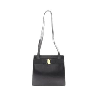 Ferragamo Pre-owned Leder Schultertasche - - Pre-owned - Damen - Schwarzk - ONE SIZE