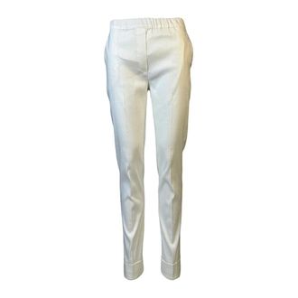 D.exterior Wei&szlig;e Zigarettenstil Hose - - Trousers - Damen - Wei&szlig; - M