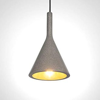 Paco Home Luminaire &agrave; suspension, E27, luminaire pour s&eacute;jour, salle &agrave; manger, cuisine, r&eacute;glable en hauteur, Couleur: Concrete-Sandstone-Black, Ampoule: Sans amp
