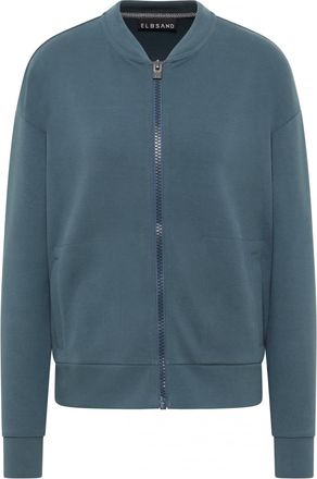 Elbsand Enid Damen Zip Sweatjacke, Blousonkragen, locker geschnitten