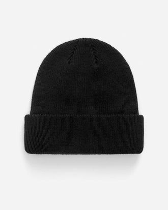 Arket Beanie Aus Wolle Und Baumwolle -Schwarz